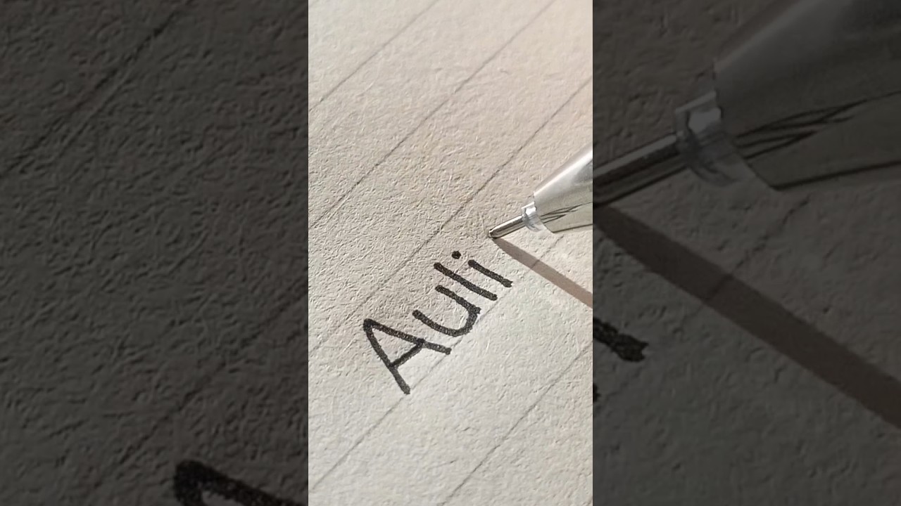Menulis nama Aulia 🥳 #handwriting #lettering #menulisnama #inisial
