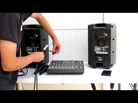 Alto TX 8 Mackie Mixer Small PA Setup Music and Mic's