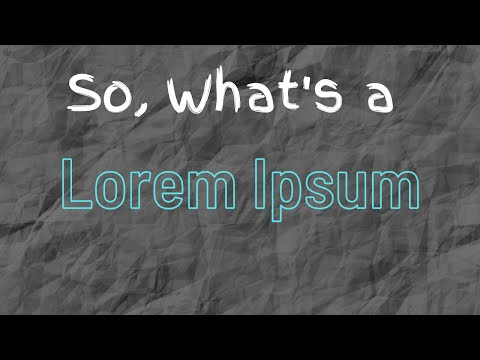 So... What is "Lorem Ipsum"