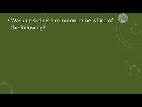Washing Soda Common Name Na2CO3 sodium carbonate