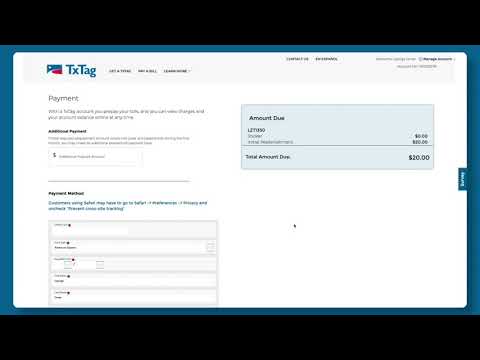 How to Open a TxTag Account (with Audio Description)
