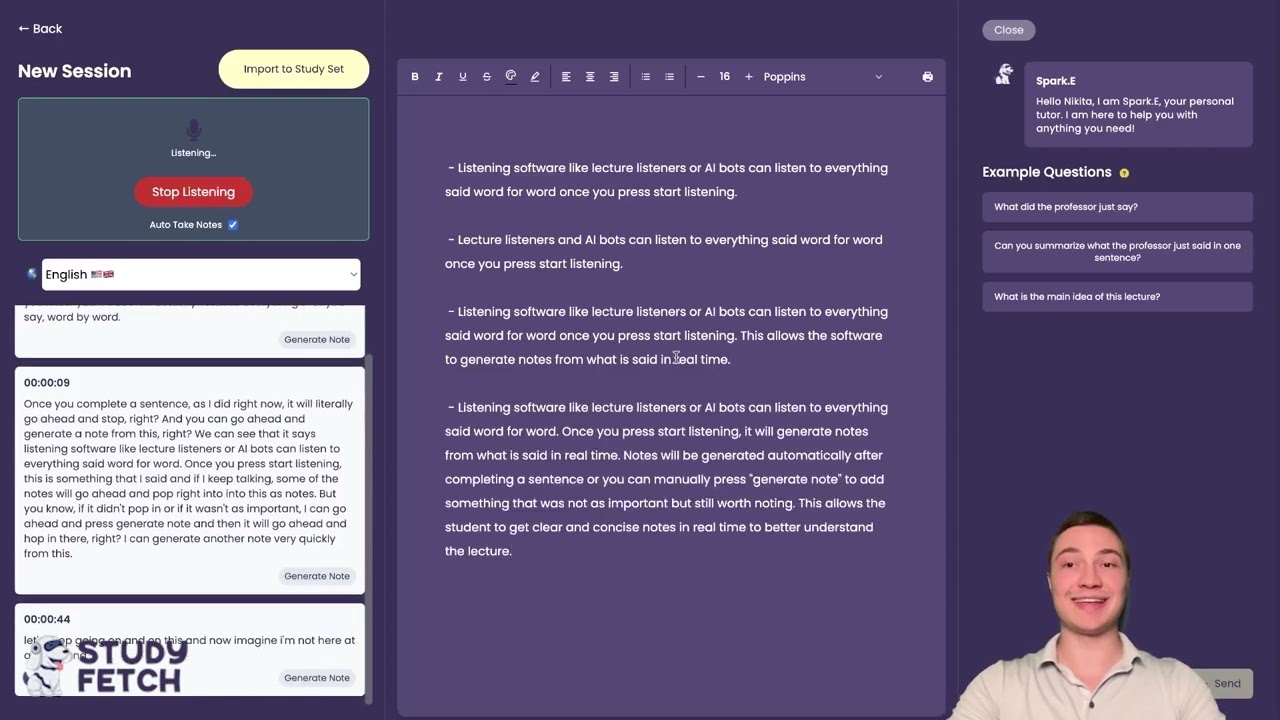 How to Use Live Lecture: Auto Taking Notes With Artificial Intelligence