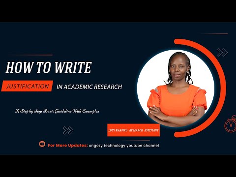 how to write justification of the study in academic research