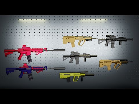 Gun Collection Model 3D Blender