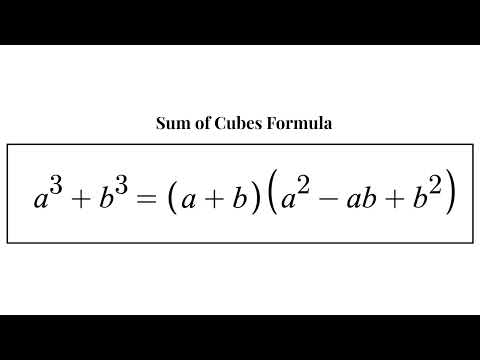 The Sums and Differences of Cubes