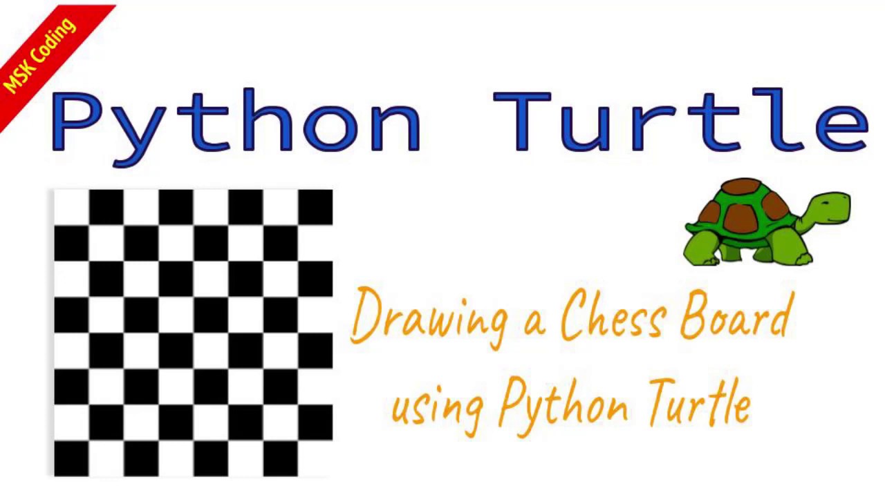Python Program| Turtle Module | Chessboard