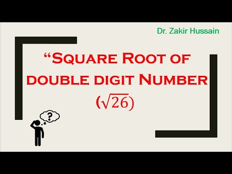 Finding Square Root of Double Digit Number (Root 26)