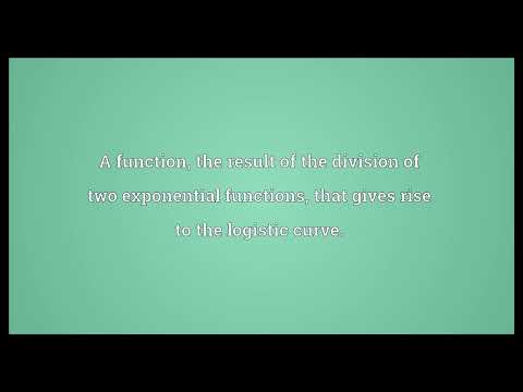 Logistic function Meaning