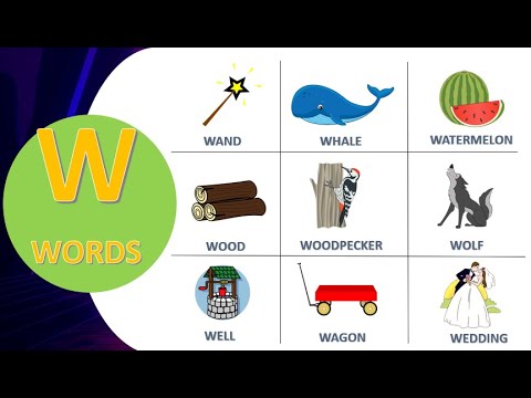 Words Starting with W – Learn words that starts with W | Educational Video
