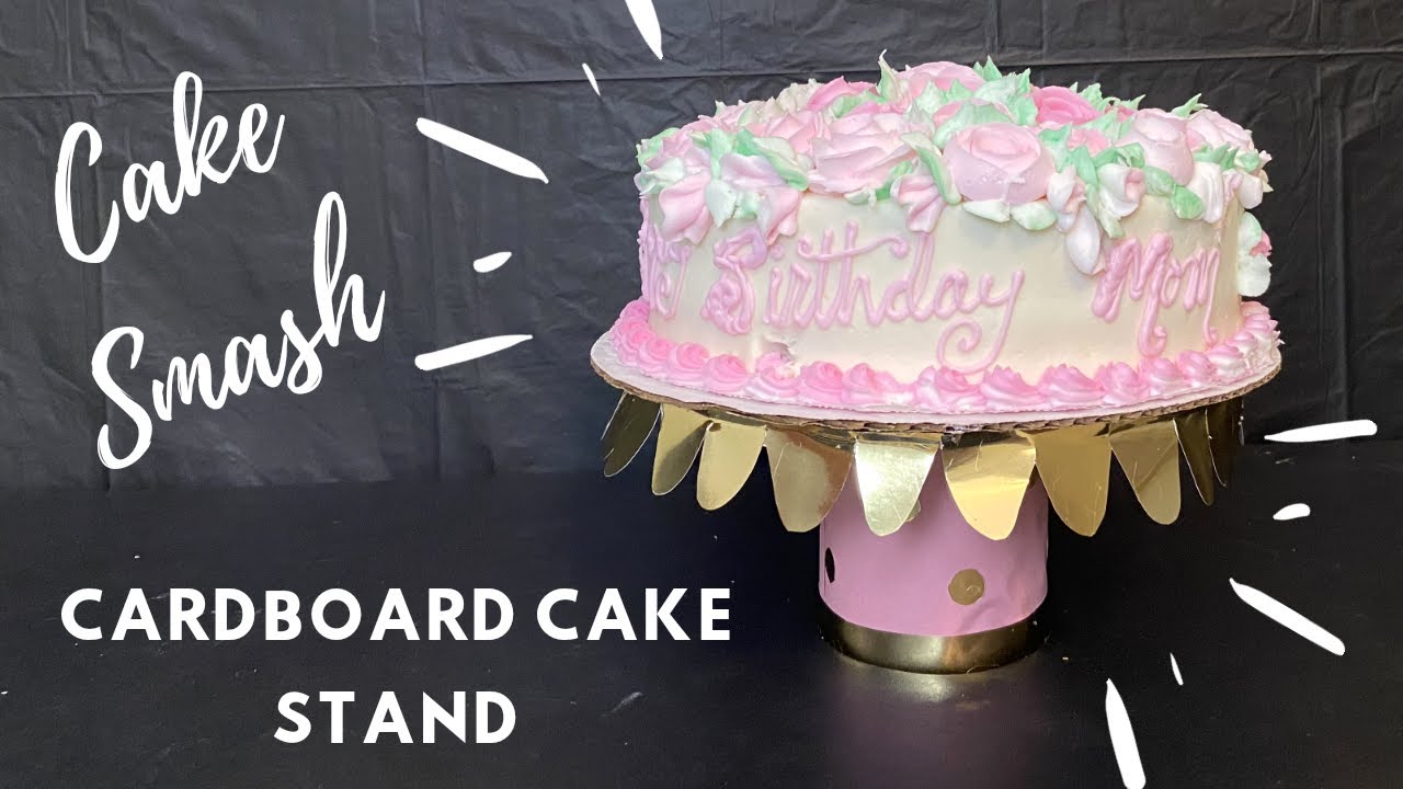 DIY Cardboard Cake Stand  | With cardboard and paper | cake smash idea