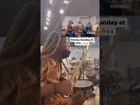 KJ Parker on drums! #playitgirl #praisebreak