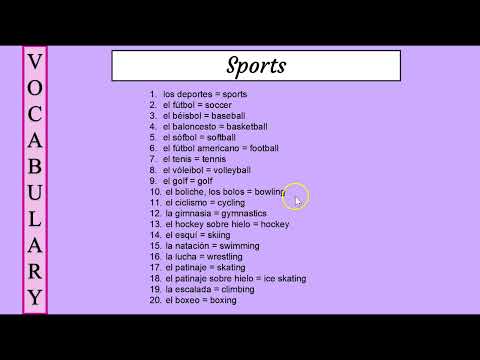 Sports in Spanish, Los Deportes en Español | Spanish Vocabulary