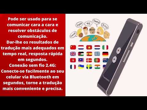 T8 Voice Tradutor 40 Idiomas Multi Linguagens Instantânea traduzir Mini Wireless 2 Maneira Tradutor