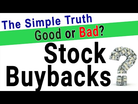 Stock Buybacks - Good or Bad? Are Share Repurchases a Bad Thing for Investors? Stock Buyback Basics