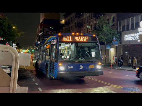 [EXCLUSIVE] MTA MaBSTOA: 2019 Nova Bus LFS #8641 on the Bx11 to GWB at 181 St/St Nicholas Av