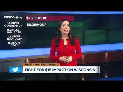 What effect will Illinois' minimum wage proposal have on Wisconsin?