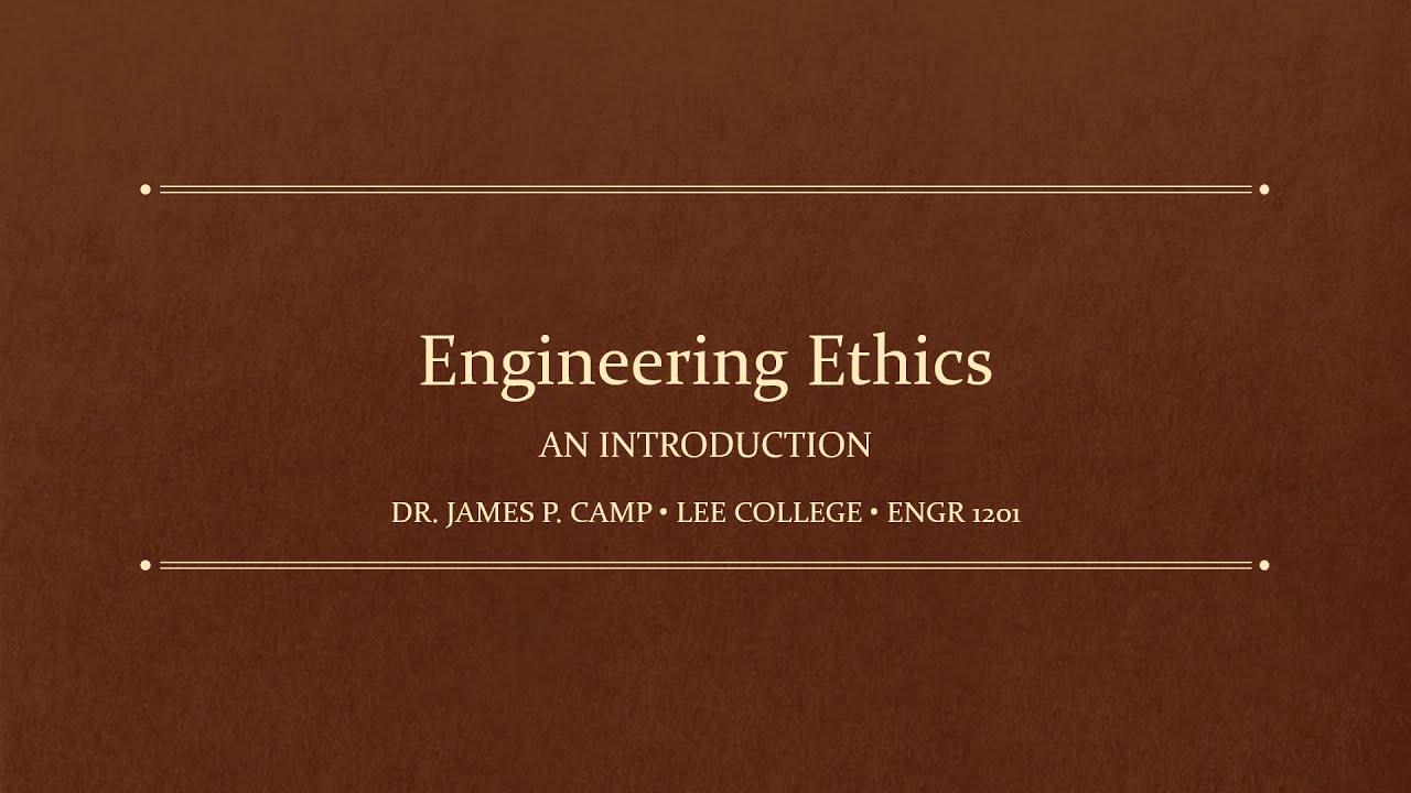 Engineering Ethics 1: ethical thinking