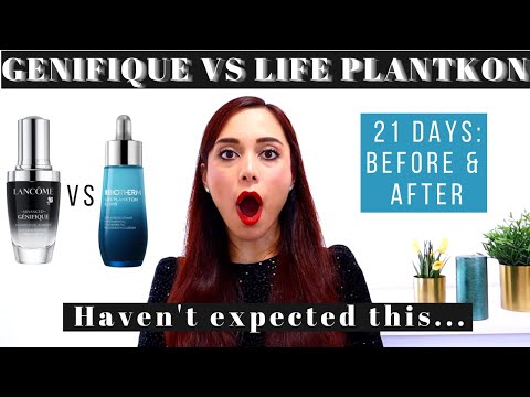 LANCOME GENIFIQUE VS BIOTHERM LIFE PLANKTON ELIXIR SERUMS | REVIEW & 3 WEEKS BEFORE & AFTER 😱😱