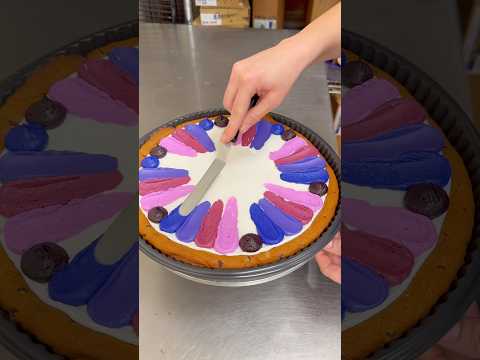 Using a color palette generator to design a cookie cake 🎨 #cake #cakedecorating