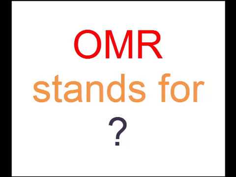 What is meaning of OMR ?