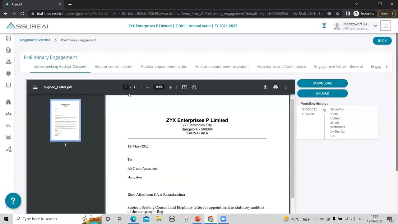 2. Annual Audit - Audit workflow