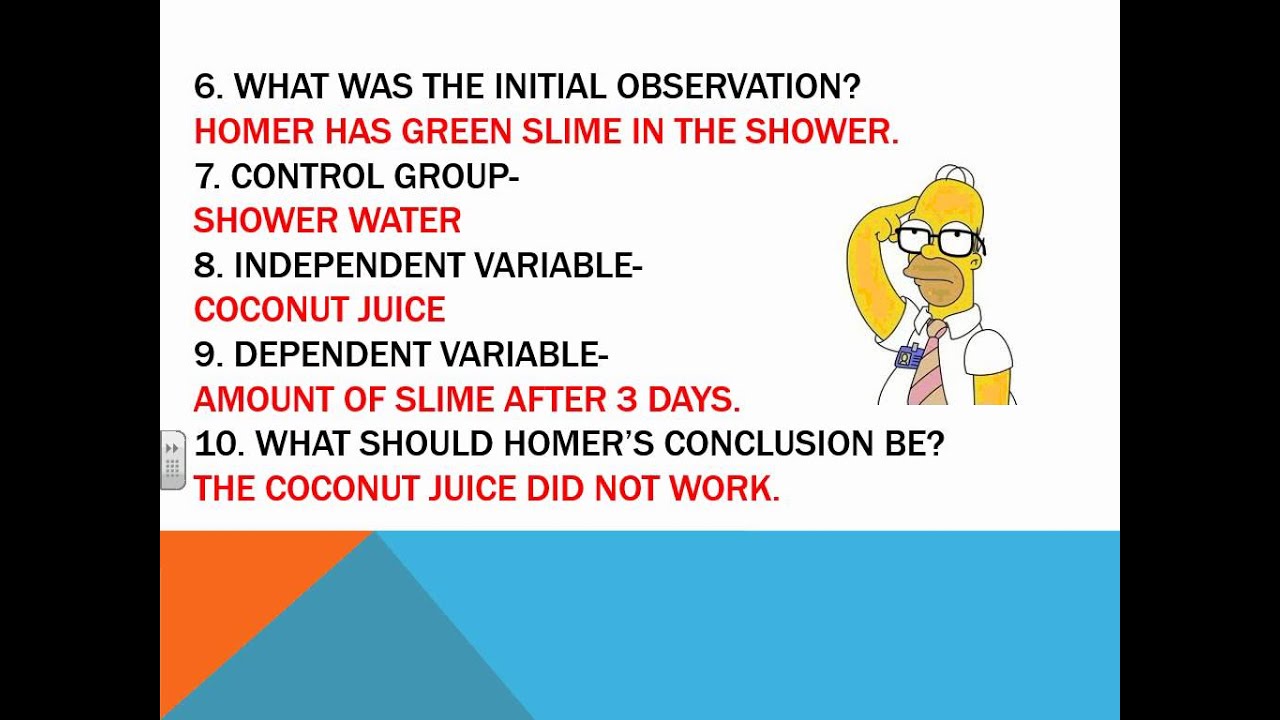 Controls and Variables with the Simpsons Video Notes