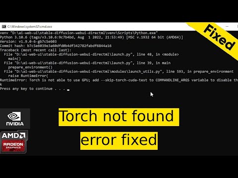 How to install sd in any amd gpu. Torch not is not able to use gpu error fixed.