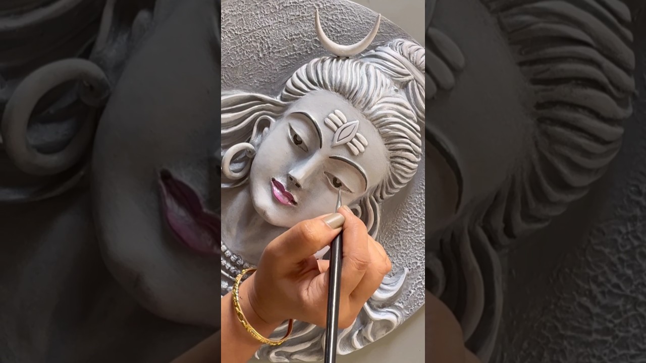Easy 3D MAHADEV Craft #shorts #mahadev #diy #craft #shiv #shortvideo #harharmahadev #art #painting
