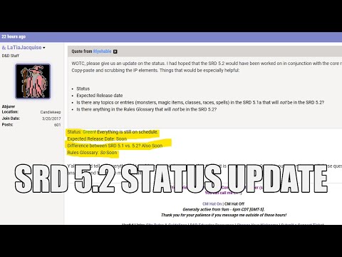 D&D 5e SRD 5.2...Soon?!? | Nerd Immersion