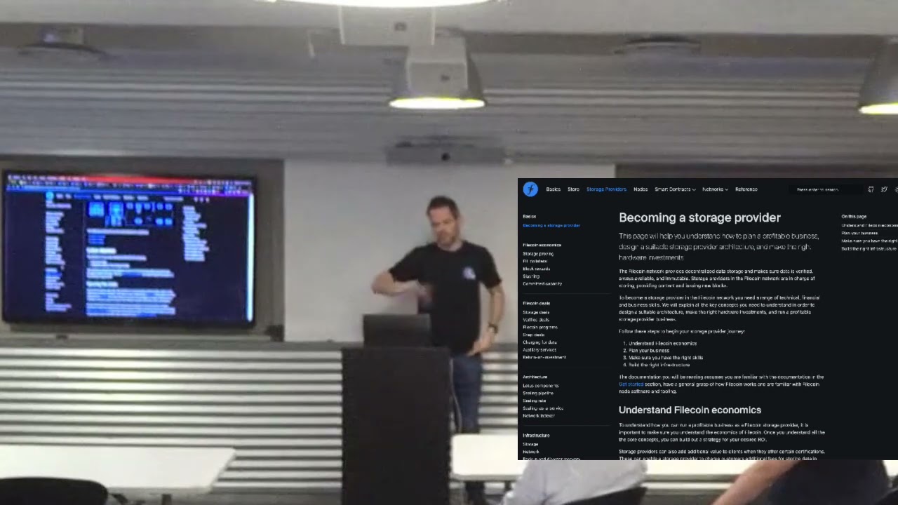 Angelo Schalley Discussing New Filecoin Docs