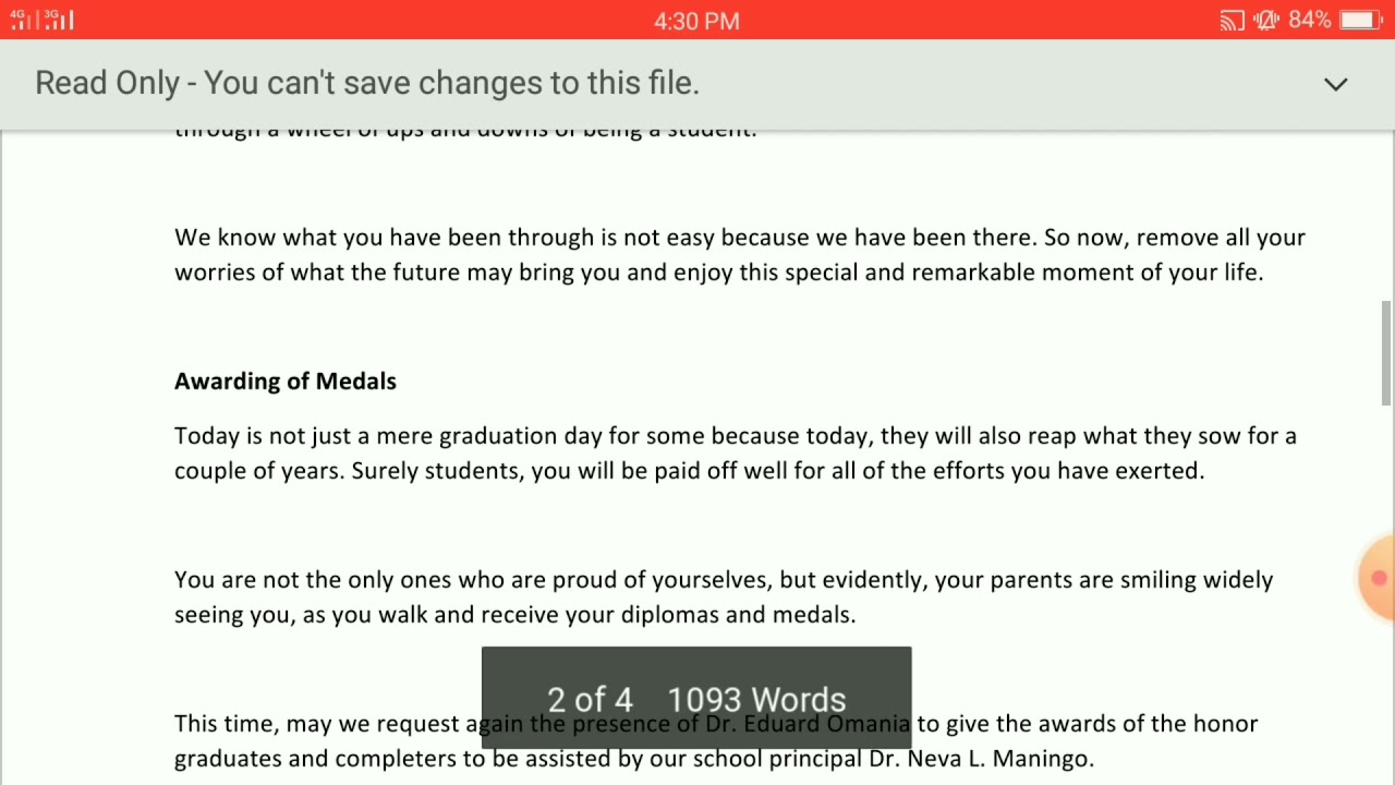 Graduation Script for Emcee