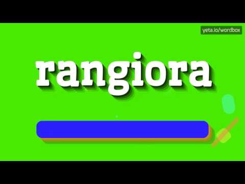 RANGIORA - HOW TO PRONOUNCE IT!?