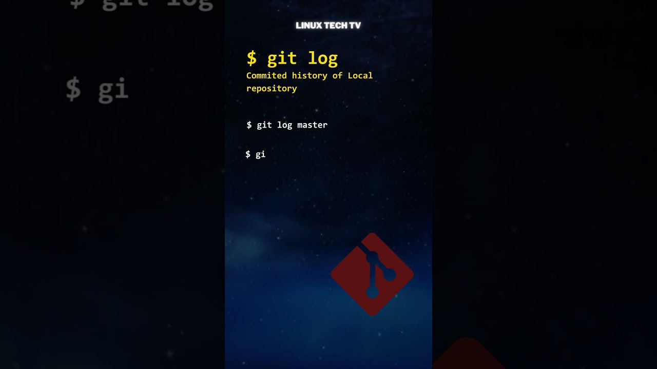6. 📖💻 how to use git commands | git log @LinuxTechTV pro Git