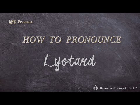 How to Pronounce Lyotard (Real Life Examples!)