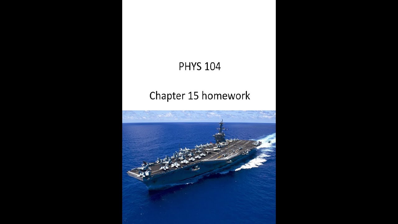 Chapter 15 Homework solutions