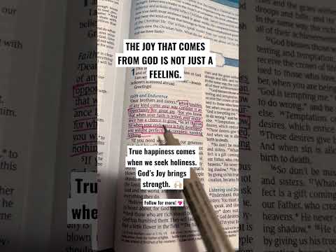 JOY IS MORE THAN A FEELING; IT IS EVIDENCE THAT GOD IS ENOUGH.๐ค #bible #shorts #joy #god #christian