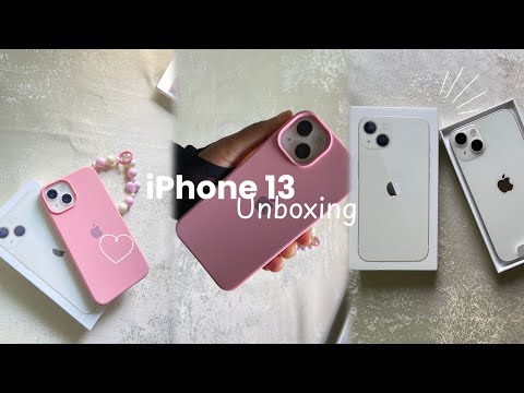iPhone 13 starlight (128gb)☁️🤍unboxing in (2025)+camera test,accessories,set up📷