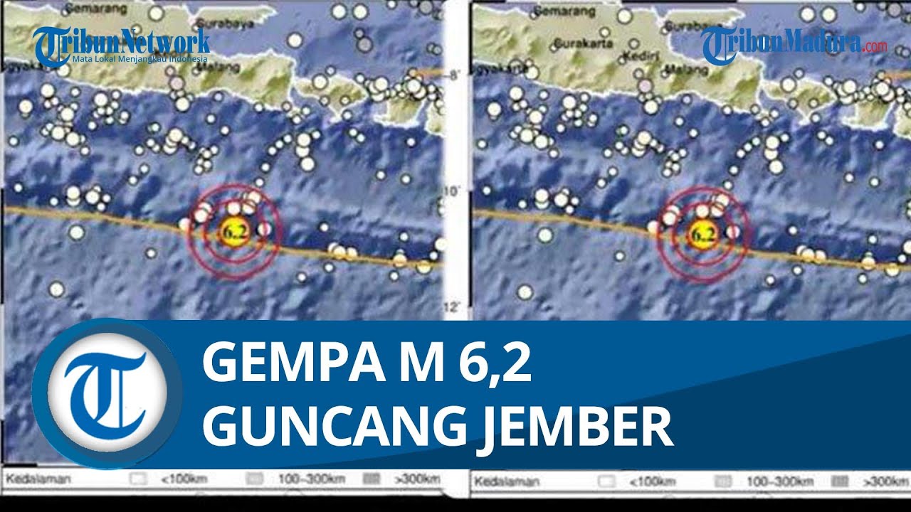 Gempa Bumi M 6,2 Guncang Wilayah Kabupaten Jember Terasa Hingga ke Lumajang - Tribun Video