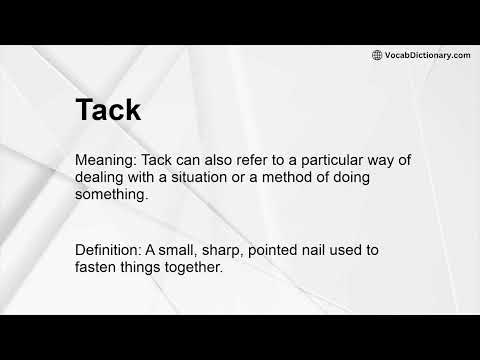 Tack Meaning