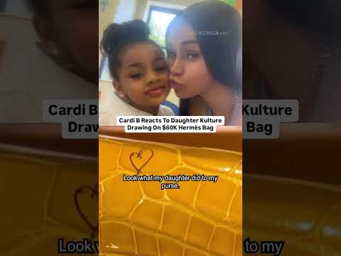 Cardi B SHOCKED Over Daughter Kulture Drawing On Her $60K Hermès Bag