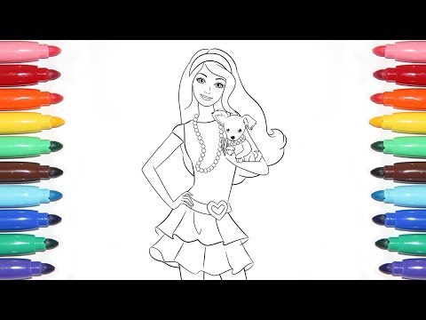 ✯Barbie Princess Coloring Pages| Barbie and KEN Coloring | BEST LEARNING Colors Videos For kids✯