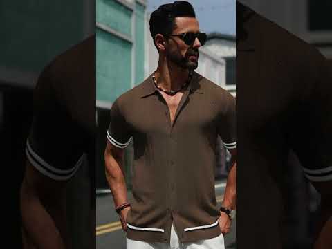 Menโs Casual Knit Polo Shirt | Perfect Summer Style 2025 ๐ด #shorts #shortsviral