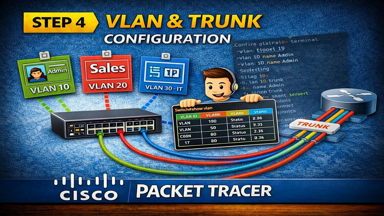 Step 4: VLAN & Trunk Configuration