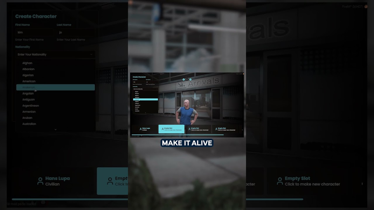 FiveM Multicharacter & Spawn Selector #fivem #gta #gtarp #roleplay #game #fyp #gtav