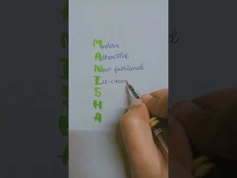 Full form of name "Manisha" #shorts #fullform #lettering