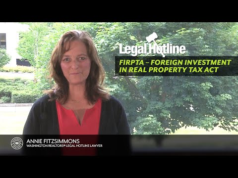 Legal Hotline: Form 22E FIRPTA Certificate