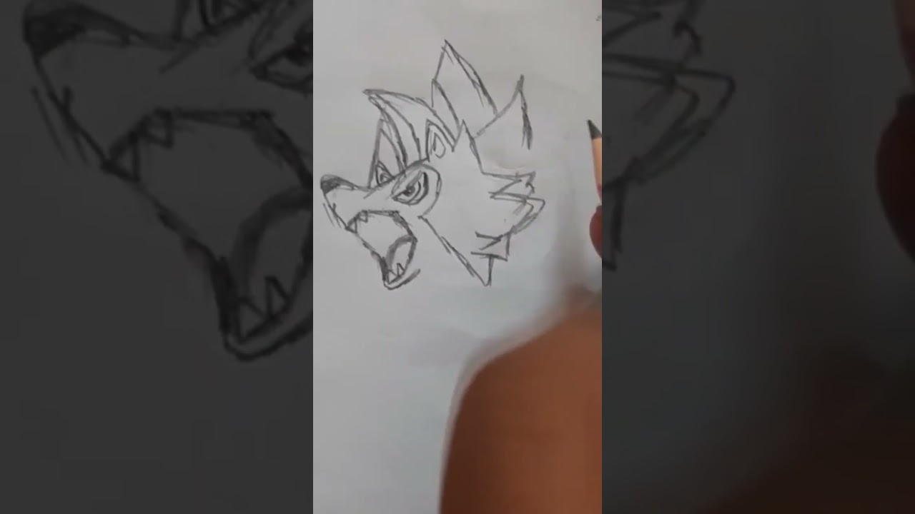 Old video when i was new and i tried drawing Lycanroc from Pokemon