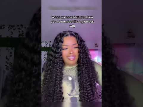 Guys, how do you get rid of itchy head while wearing a wig? ? #hairstyle #gluelesswigs #shorts