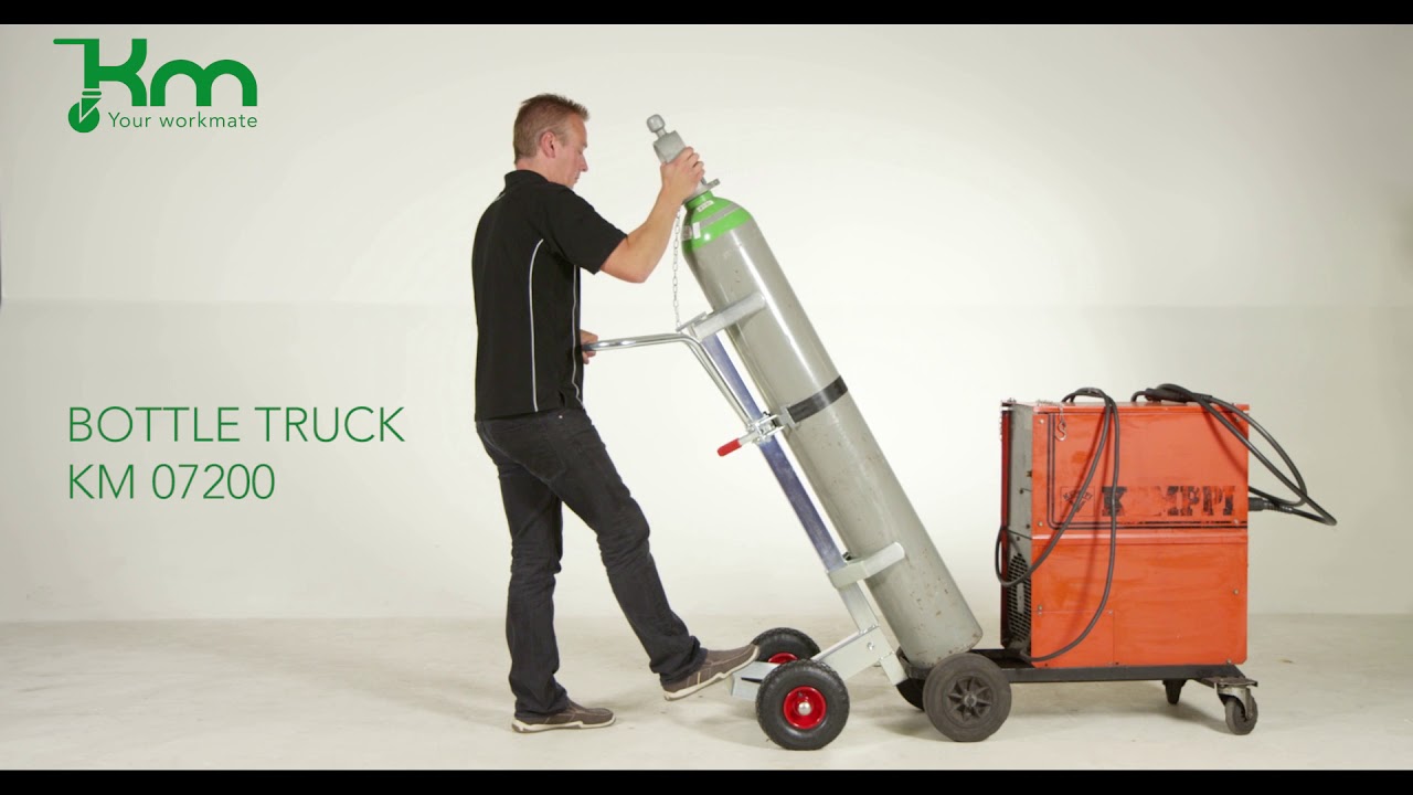 Carro para botellas de acero KM Ergo, para 1 botella de diámetro máximo ...