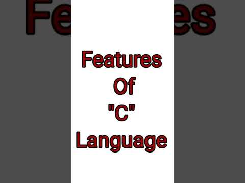 Features Of C Programming|| C Language features|| coding knowledge